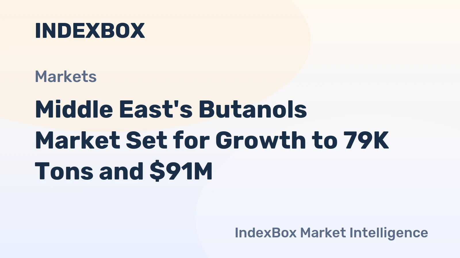 Middle East's Butanols Market Set for Growth to 79K Tons and $91M