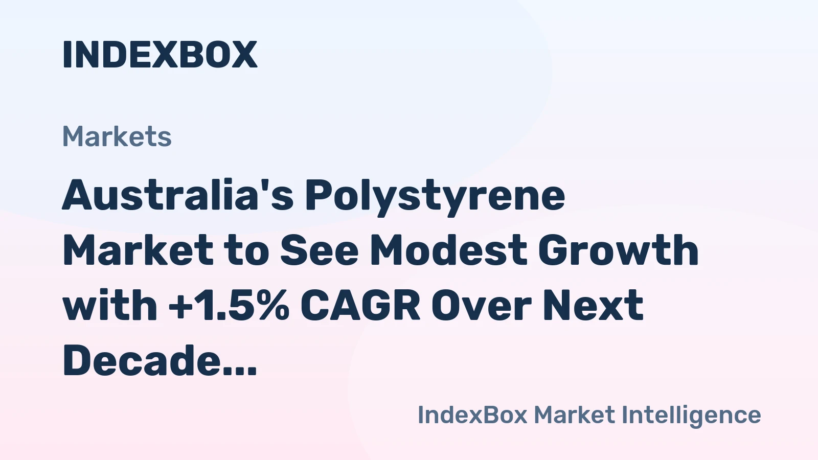 Australia's Polystyrene Market to See Modest Growth with +1.5% CAGR Over Next Decade