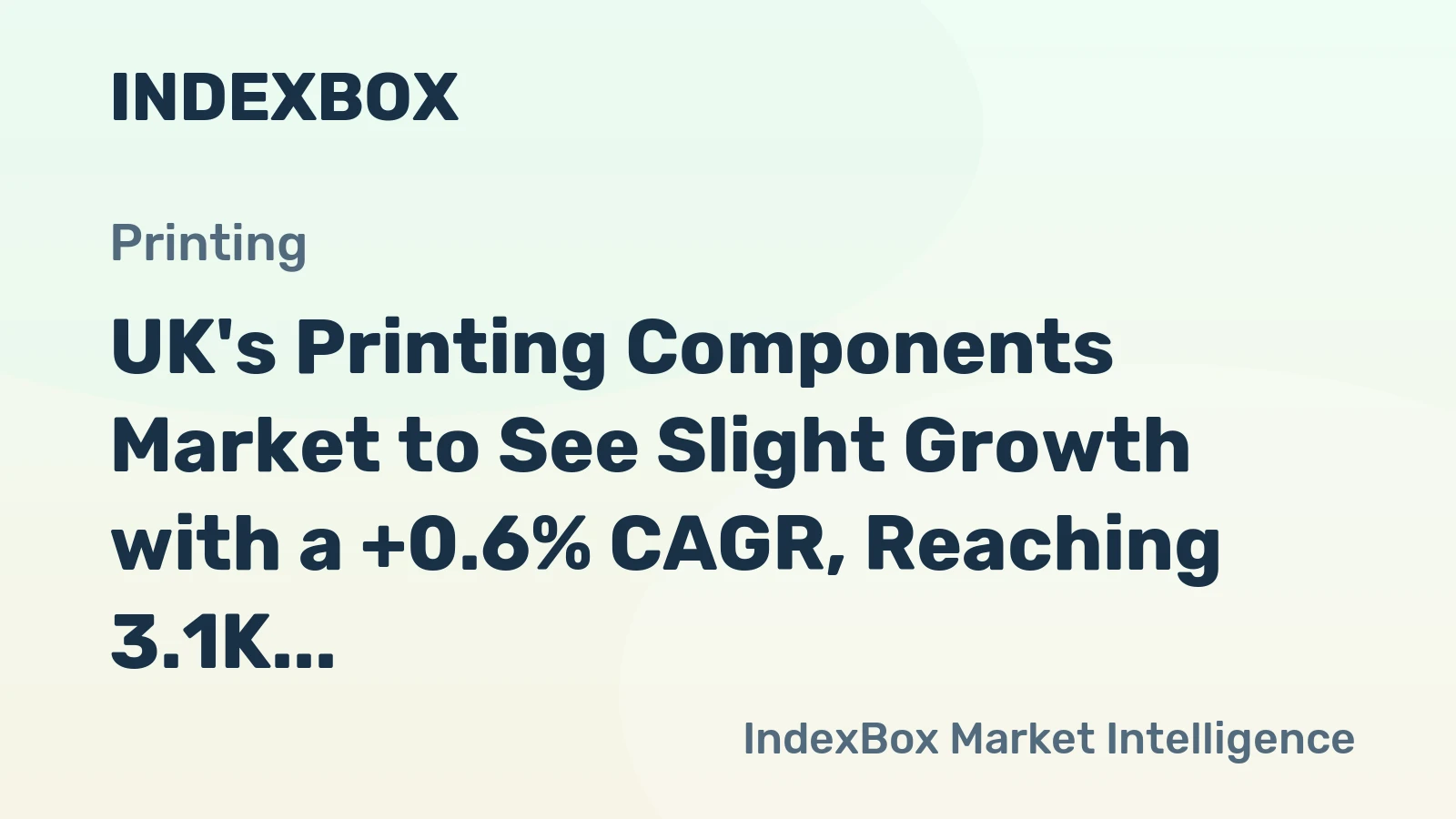 UK's Printing Components Market to See Slight Growth with a +0.6% CAGR, Reaching 3.1K Tons by 2035
