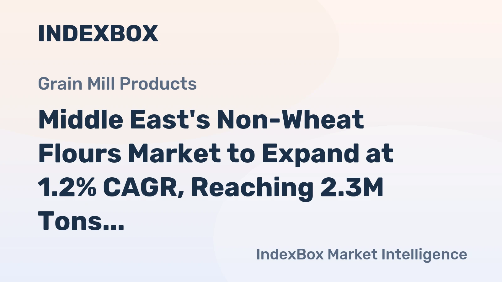 Middle East's Non-Wheat Flours Market to Expand at 1.2% CAGR, Reaching 2.3M Tons by 2035