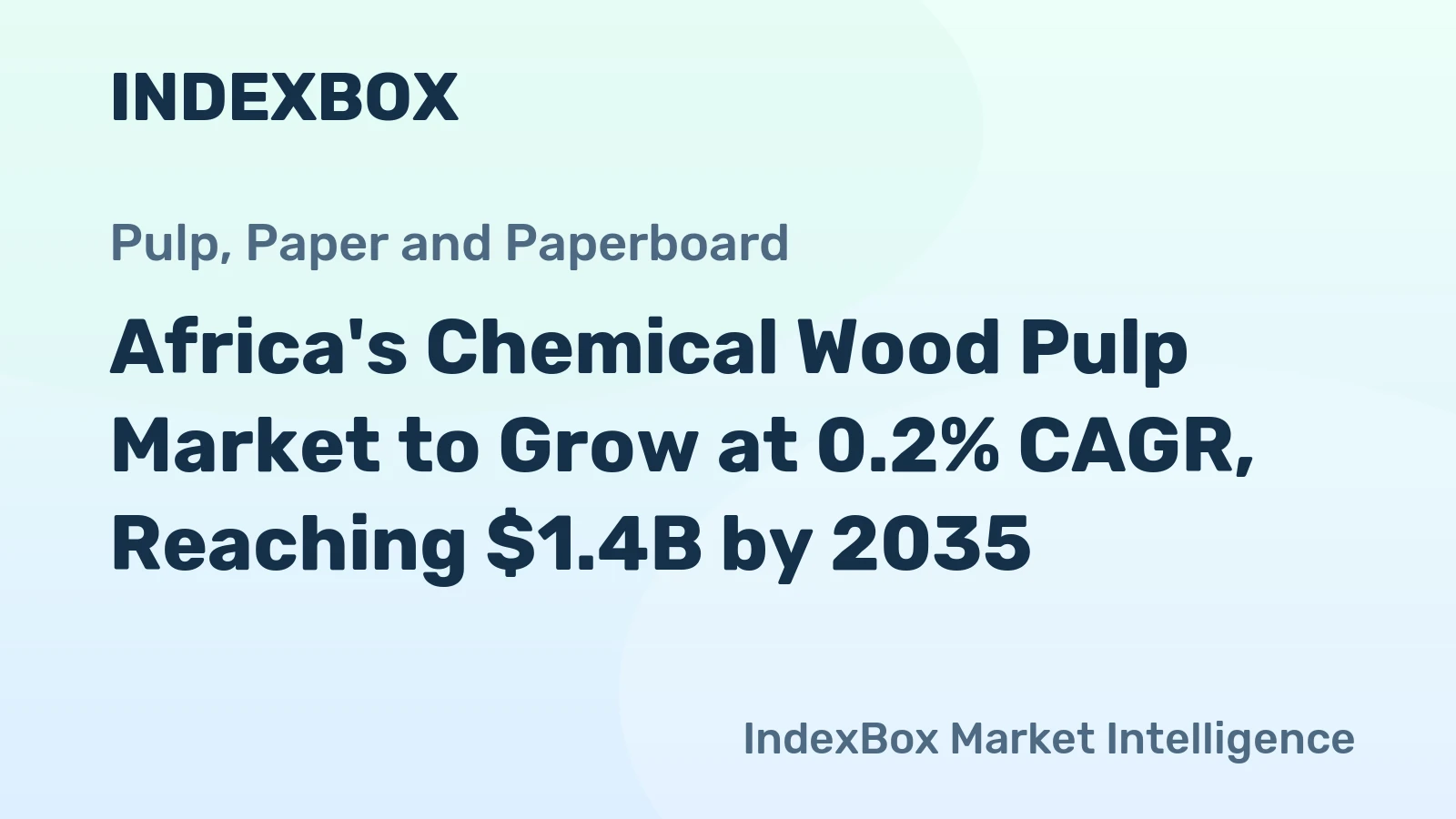 Africa's Chemical Wood Pulp Market to Grow at 0.2% CAGR, Reaching $1.4B by 2035
