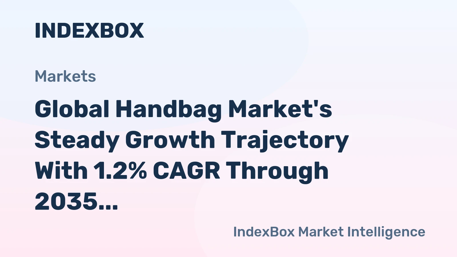 Global Handbag Market's Steady Growth Trajectory With 1.2% CAGR Through 2035