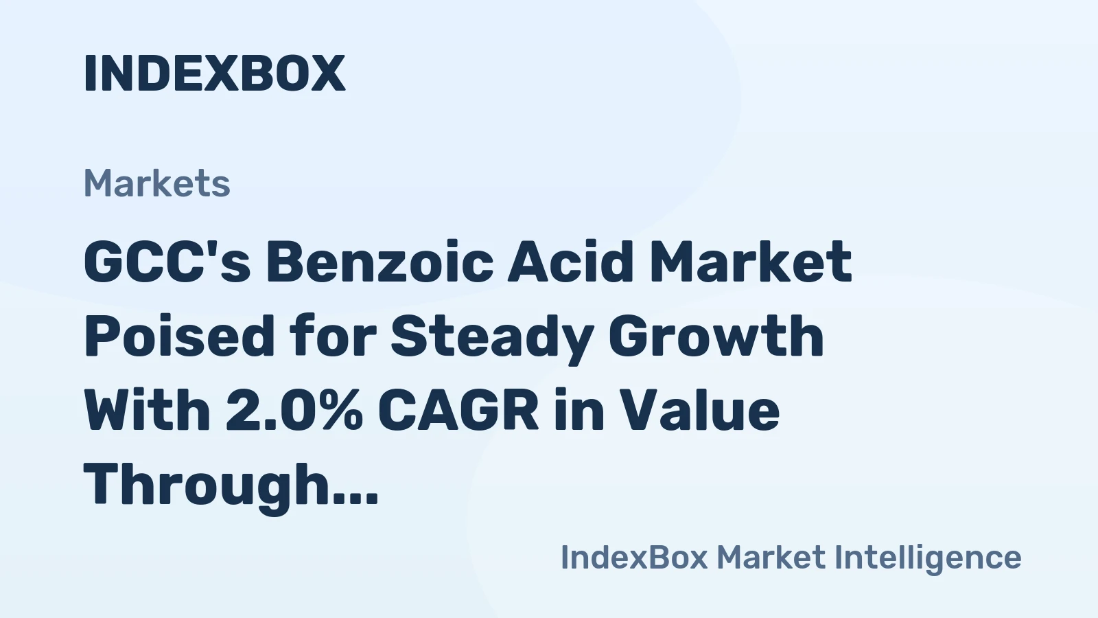 GCC's Benzoic Acid Market Poised for Steady Growth With 2.0% CAGR in Value Through 2035