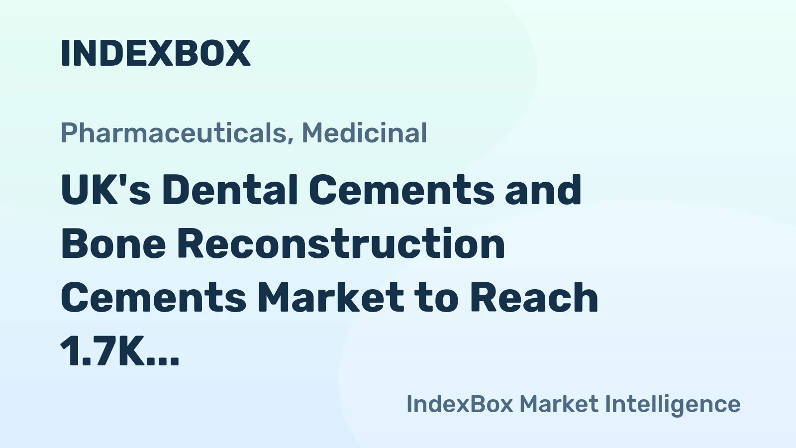 UK's Dental Cements and Bone Reconstruction Cements Market to Reach 1.7K Tons by 2035, Growing at a CAGR of +3.3%
