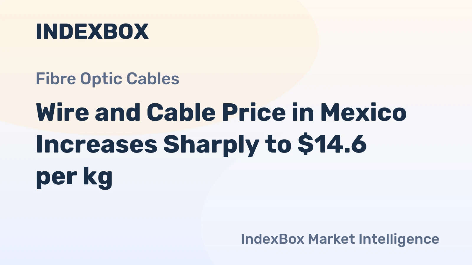 Wire and Cable Price in Mexico Increases Sharply to $14.6 per kg