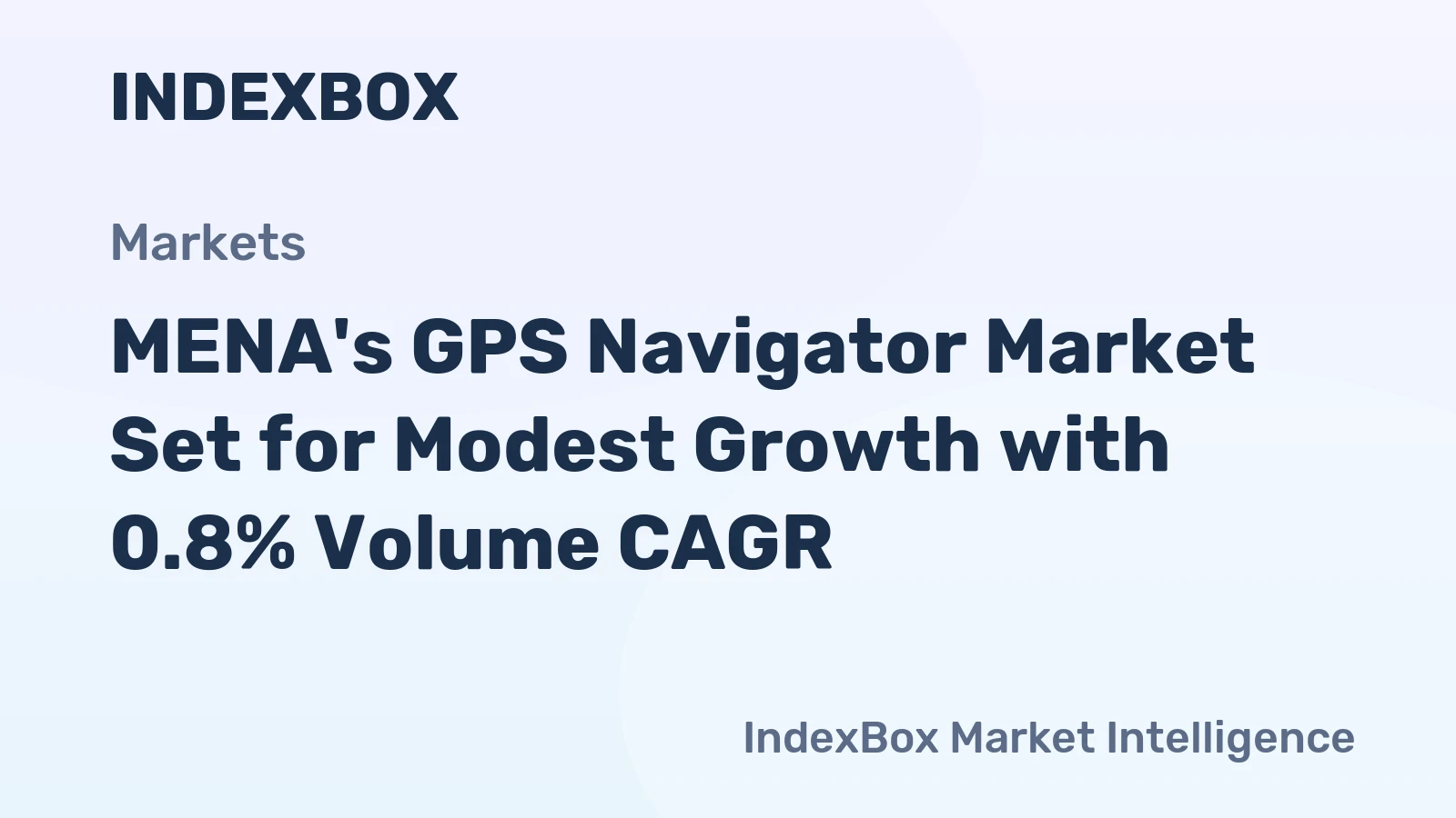 MENA's GPS Navigator Market Set for Modest Growth with 0.8% Volume CAGR