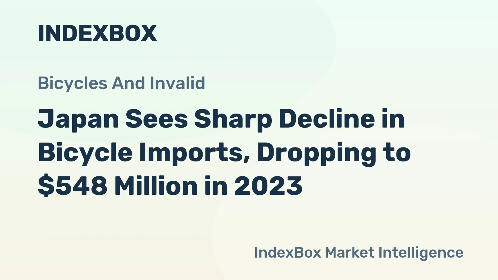 Japan Sees Sharp Decline in Bicycle Imports, Dropping to $548 Million in 2023