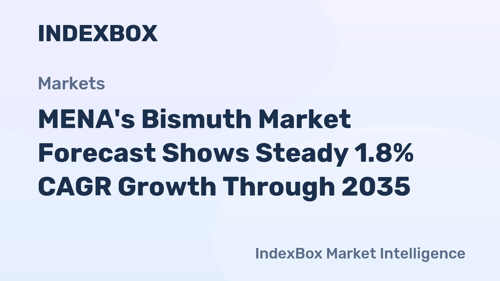 MENA's Bismuth Market Forecast Shows Steady 1.8% CAGR Growth Through 2035