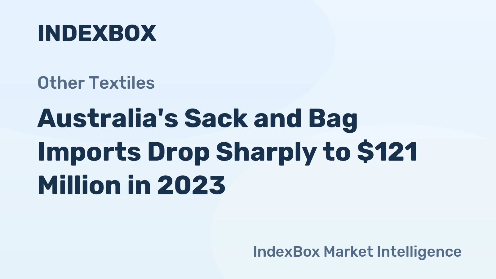 'Australia's Sack and Bag Imports Drop Sharply to $121 Million in 2023'