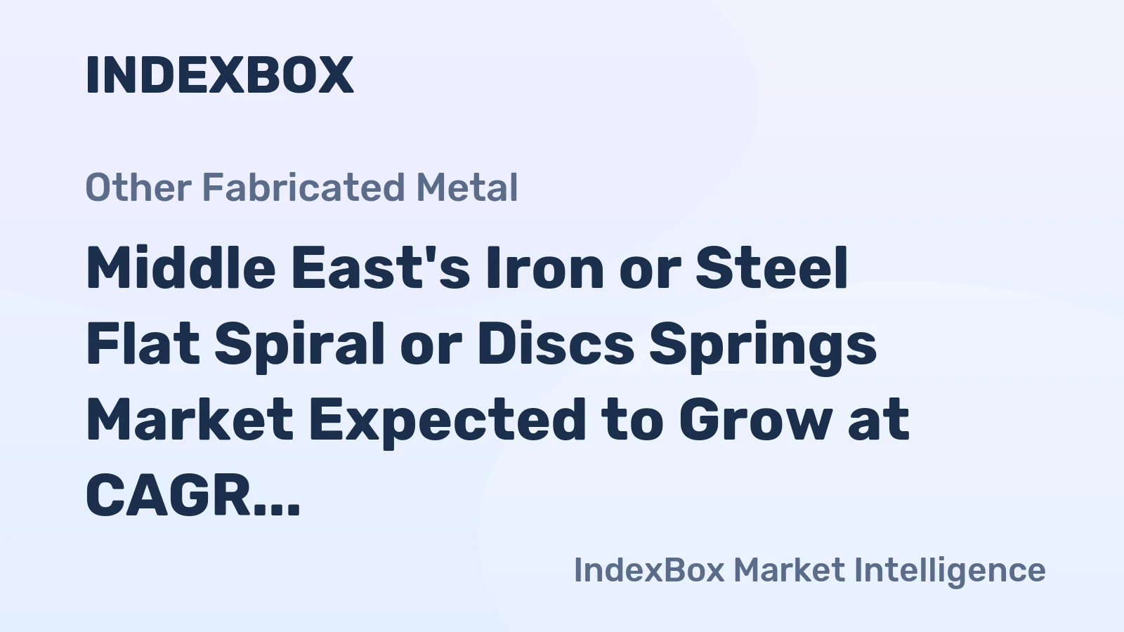 Middle East's Iron or Steel Flat Spiral or Discs Springs Market Expected to Grow at CAGR of +0.8% Over Next Decade