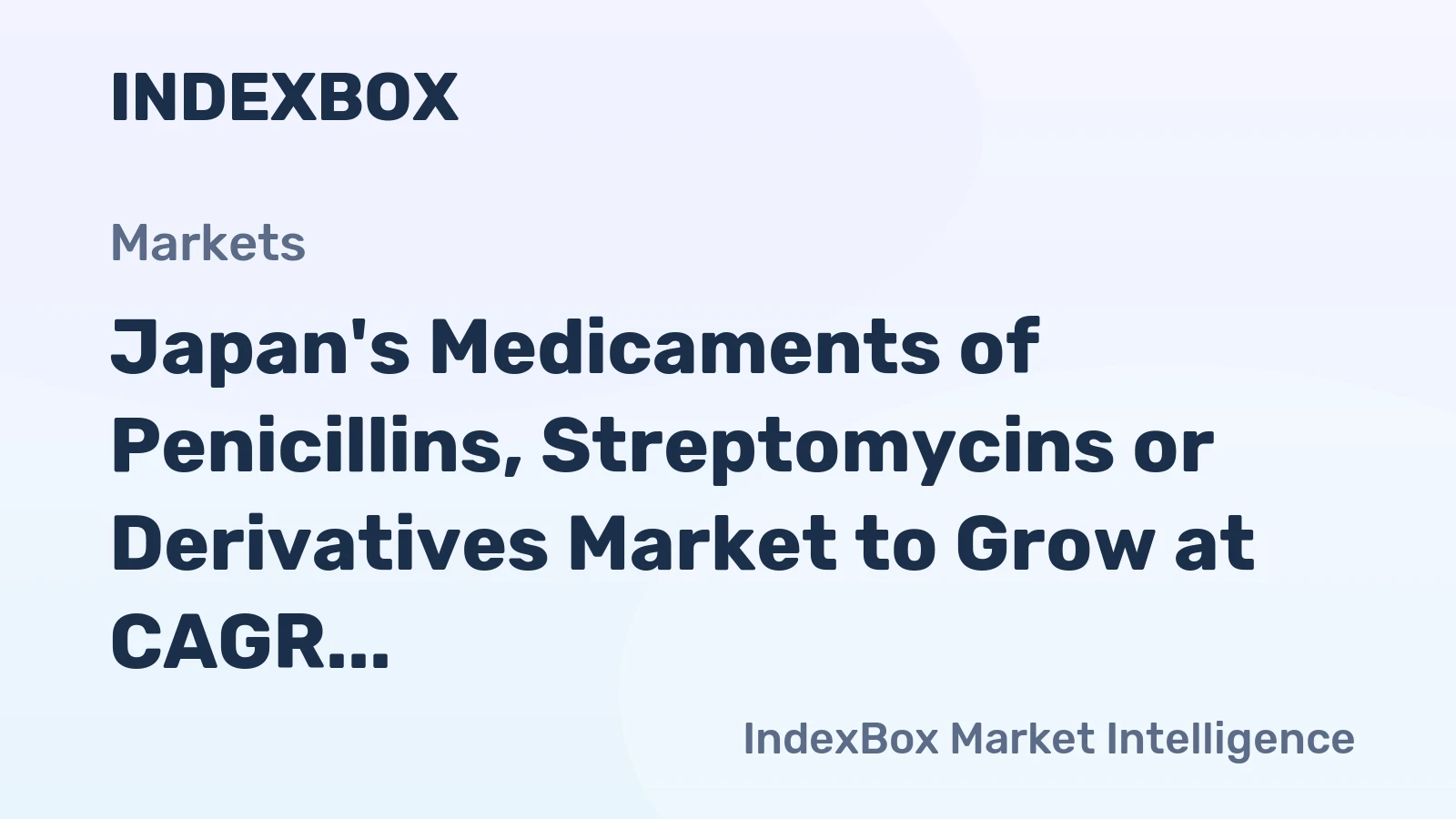 Japan's Medicaments of Penicillins, Streptomycins or Derivatives Market to Grow at CAGR of +2.0% from 2024 to 2035