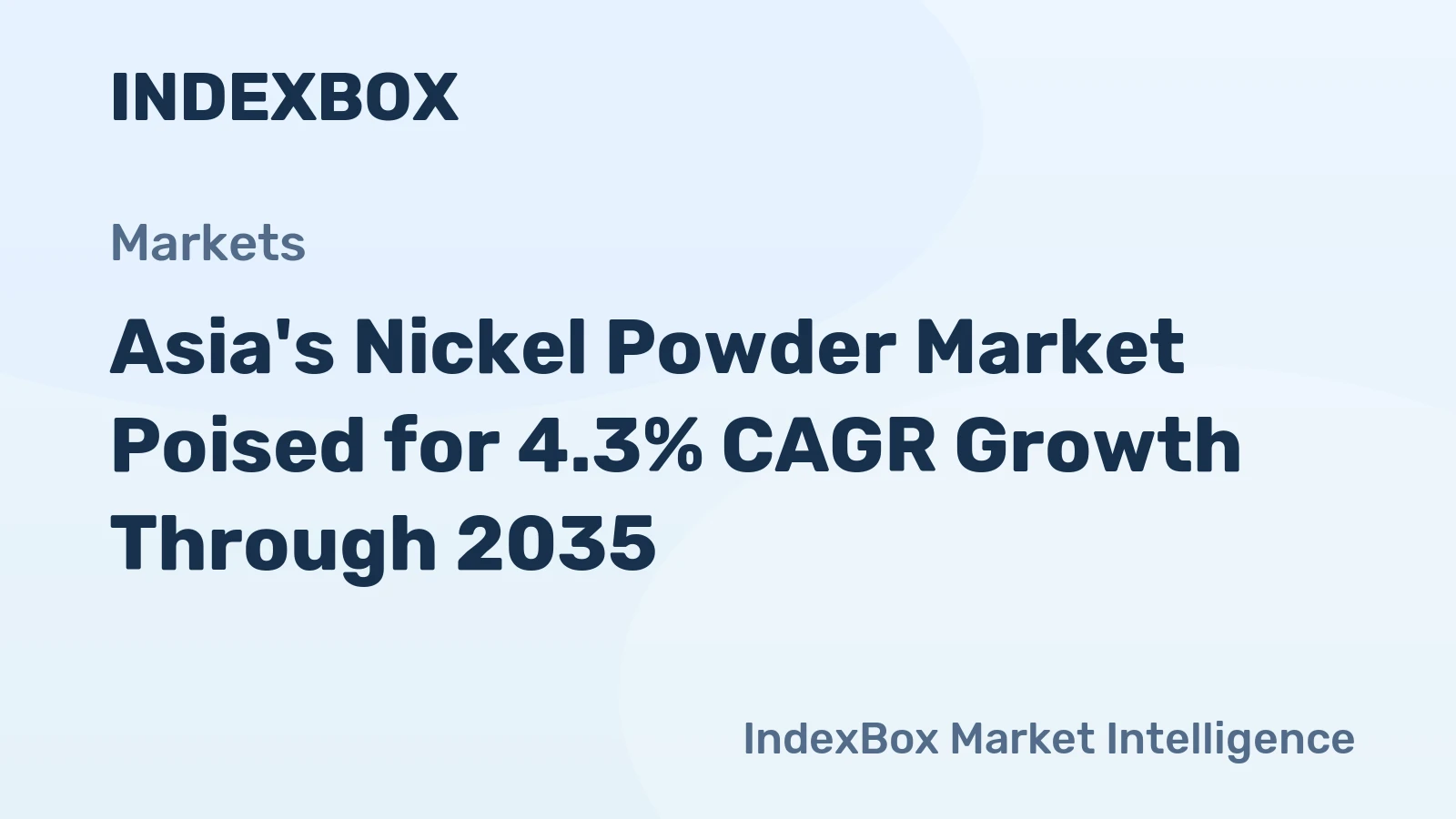 Asia's Nickel Powder Market Poised for 4.3% CAGR Growth Through 2035