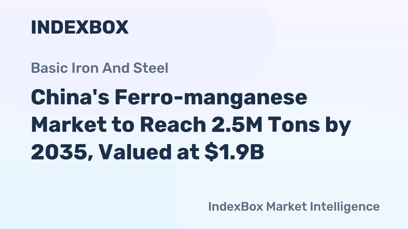 China's Ferro-manganese Market to Reach 2.5M Tons by 2035, Valued at $1.9B