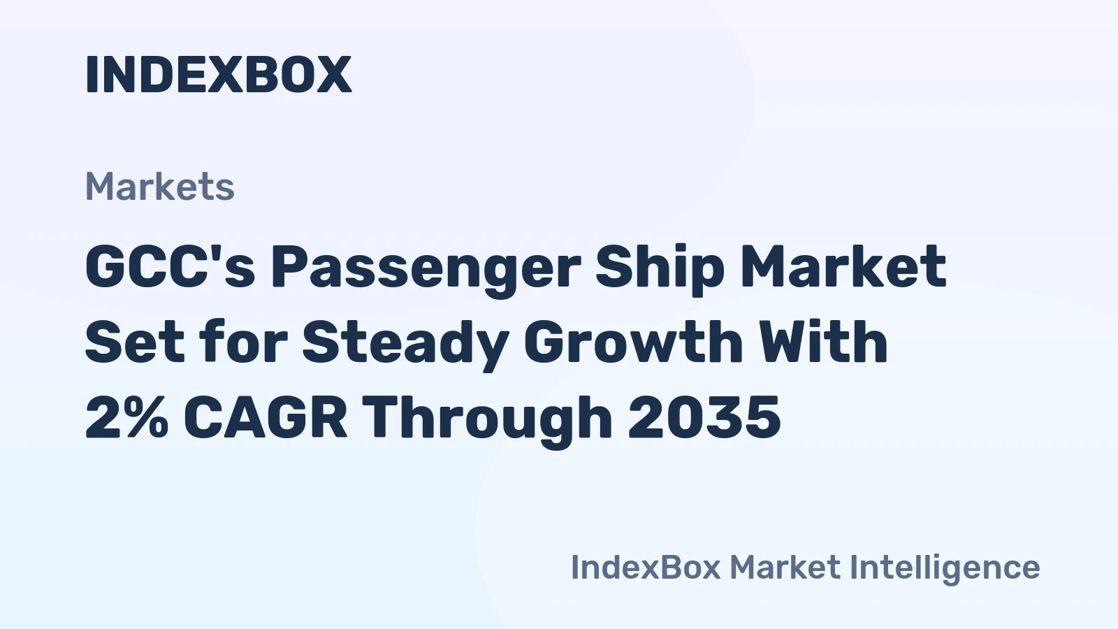 GCC's Passenger Ship Market Set for Steady Growth With 2% CAGR Through 2035