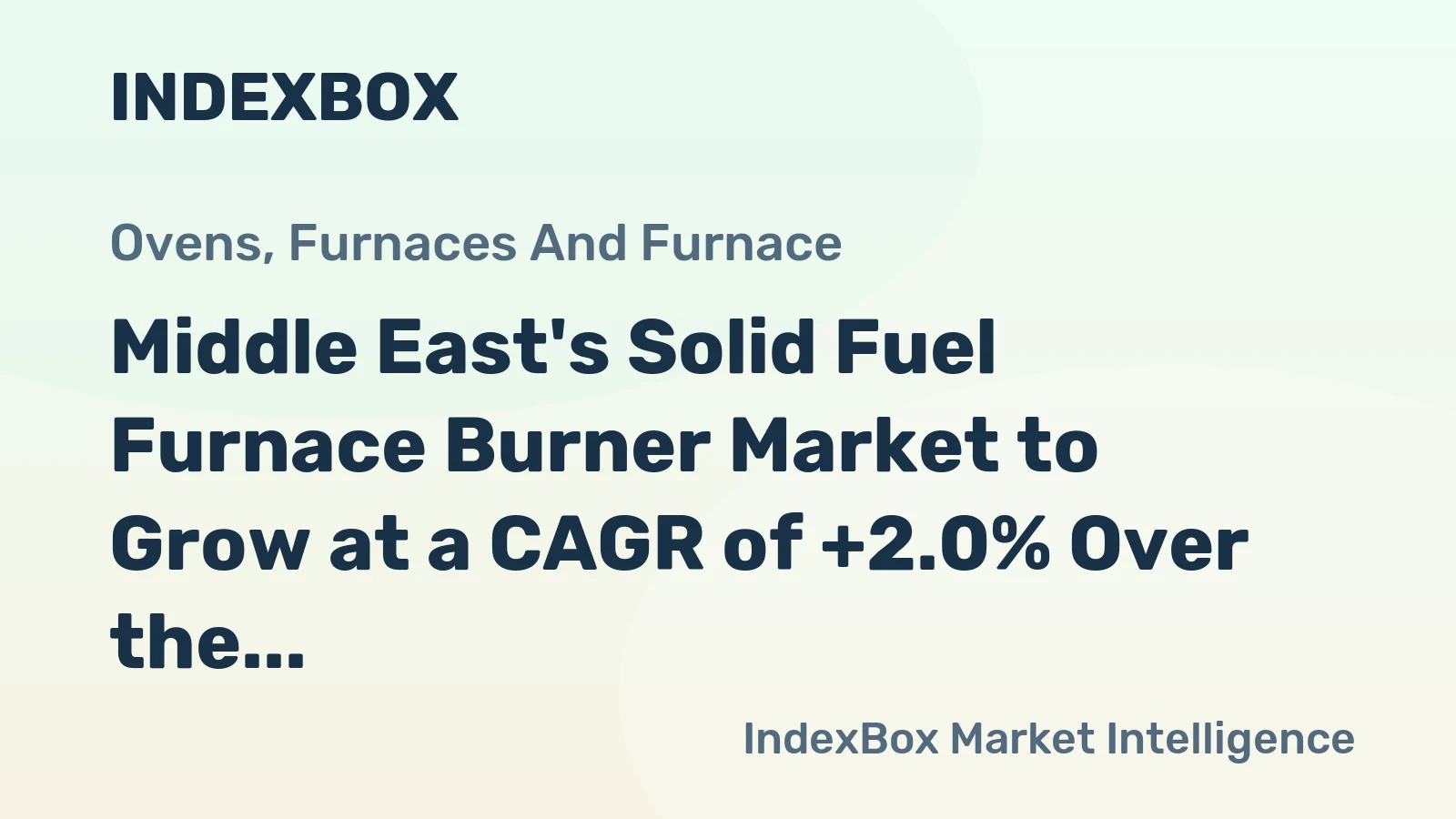 Middle East's Solid Fuel Furnace Burner Market to Grow at a CAGR of +2.0% Over the Next Decade