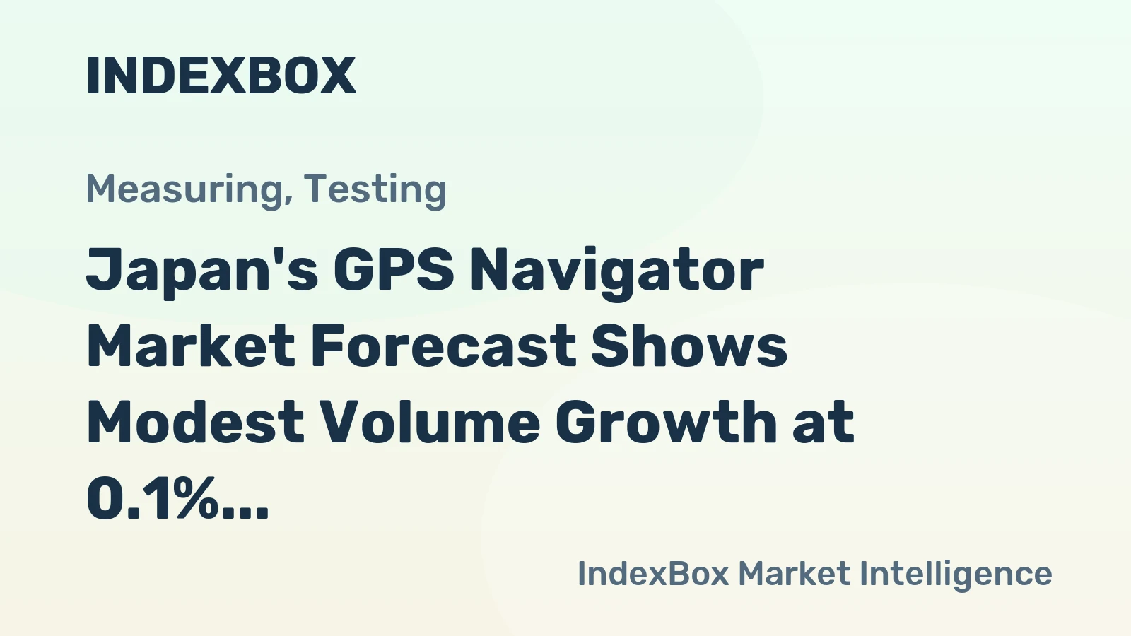 Japan's GPS Navigator Market Forecast Shows Modest Volume Growth at 0.1% CAGR Amid Rising Value
