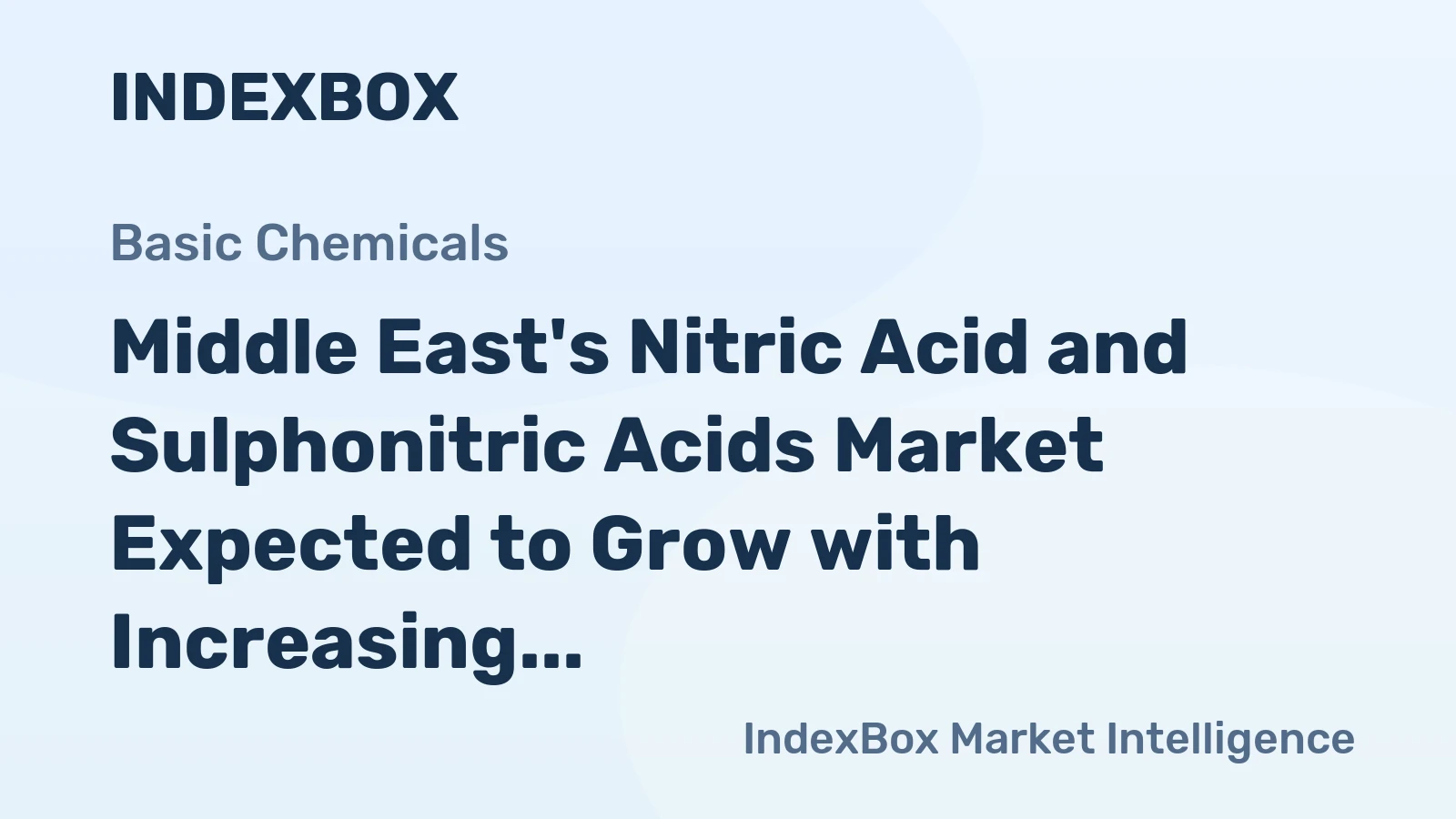 Middle East's Nitric Acid and Sulphonitric Acids Market Expected to Grow with Increasing Demand