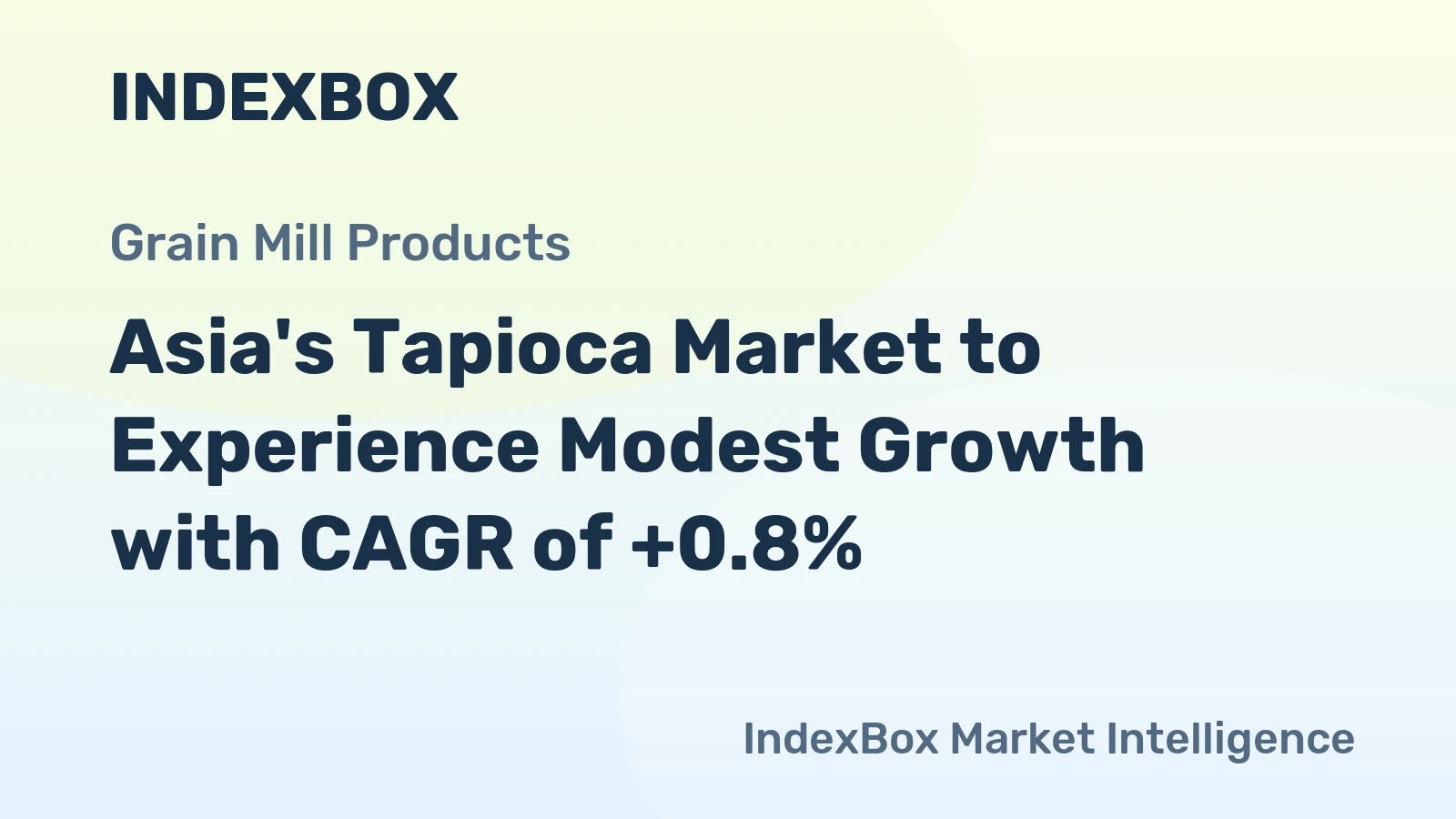 Asia's Tapioca Market to Experience Modest Growth with CAGR of +0.8%