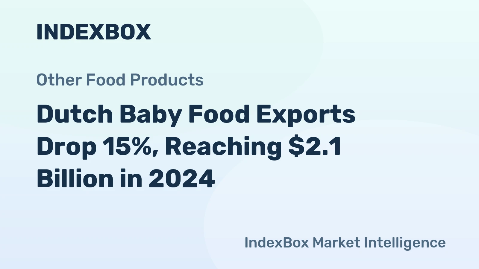 Dutch Baby Food Exports Drop 15%, Reaching $2.1 Billion in 2024