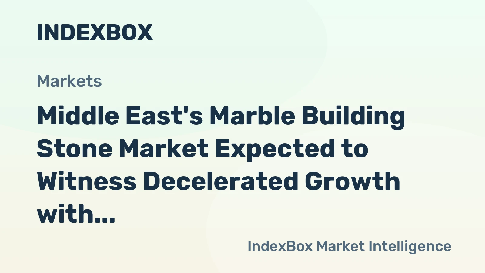 Middle East's Marble Building Stone Market Expected to Witness Decelerated Growth with 4.0% CAGR by 2035