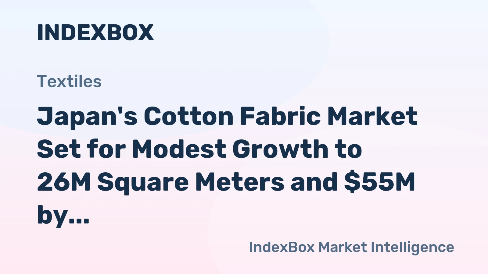 Japan's Cotton Fabric Market Set for Modest Growth to 26M Square Meters and $55M by 2035