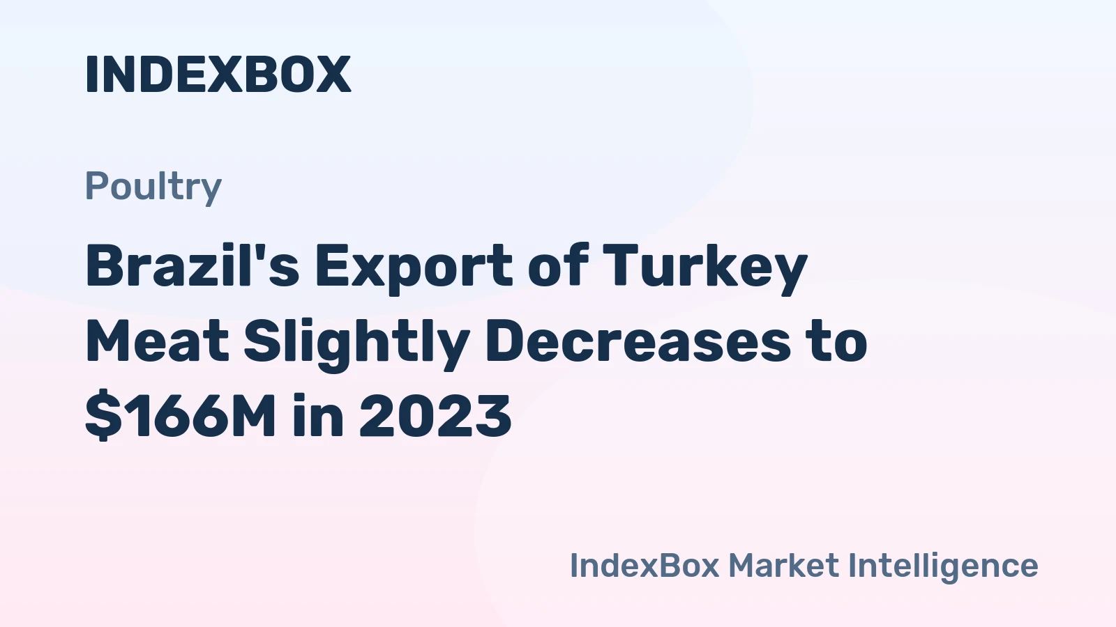 Brazil's Export of Turkey Meat Slightly Decreases to $166M in 2023