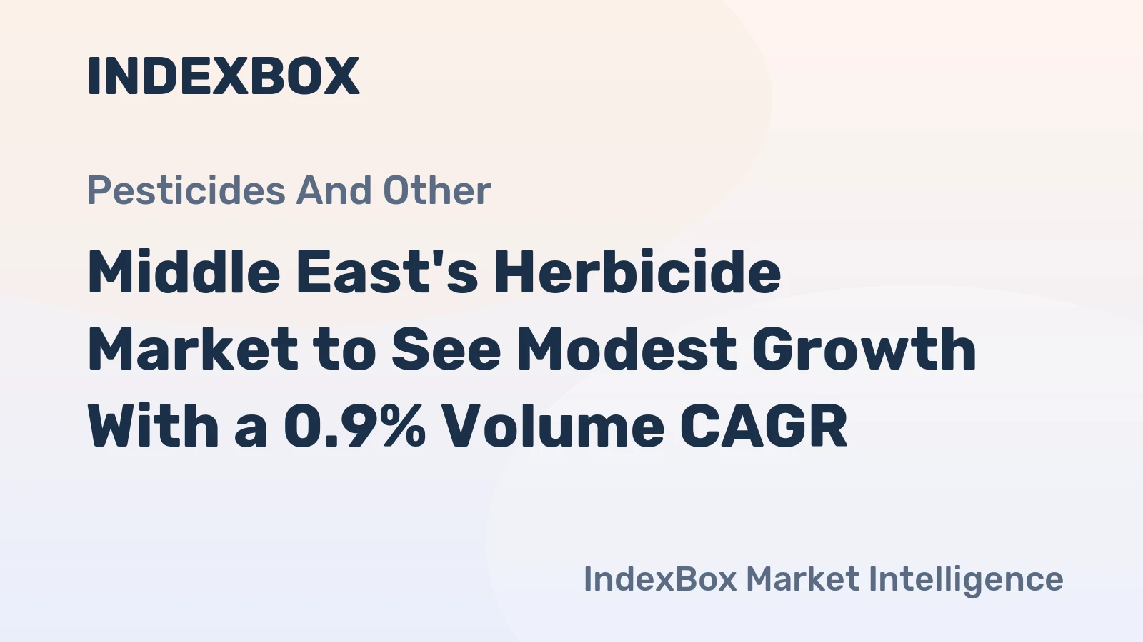 Middle East's Herbicide Market to See Modest Growth With a 0.9% Volume CAGR