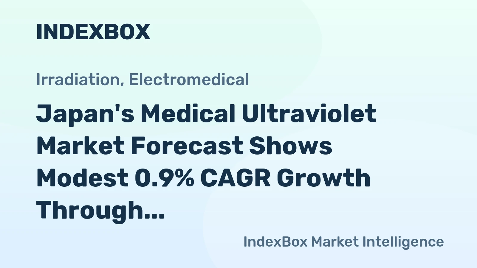 Japan's Medical Ultraviolet Market Forecast Shows Modest 0.9% CAGR Growth Through 2035