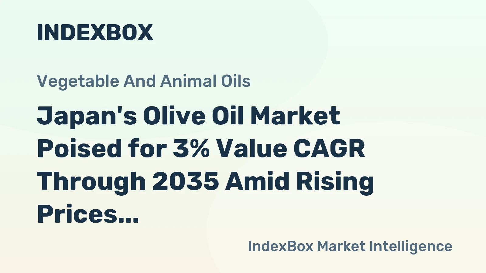 Japan's Olive Oil Market Poised for 3% Value CAGR Through 2035 Amid Rising Prices