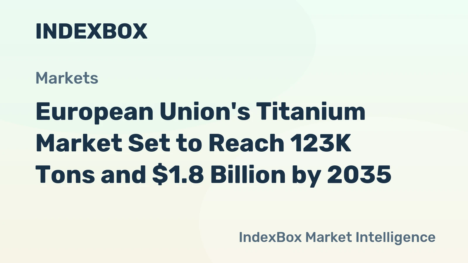 European Union's Titanium Market Set to Reach 123K Tons and $1.8 Billion by 2035