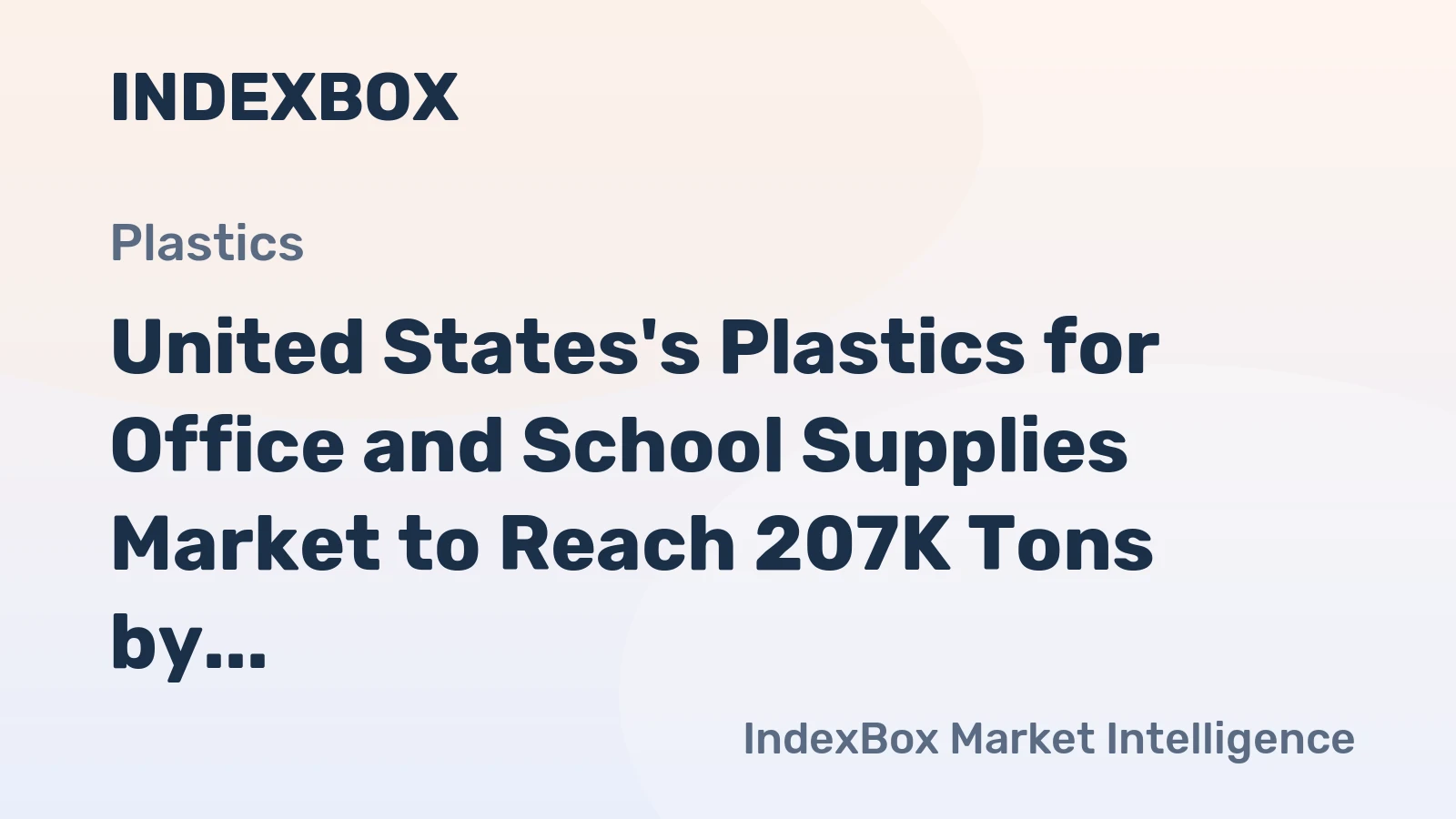 United States's Plastics for Office and School Supplies Market to Reach 207K Tons by 2035, Valued at $749M