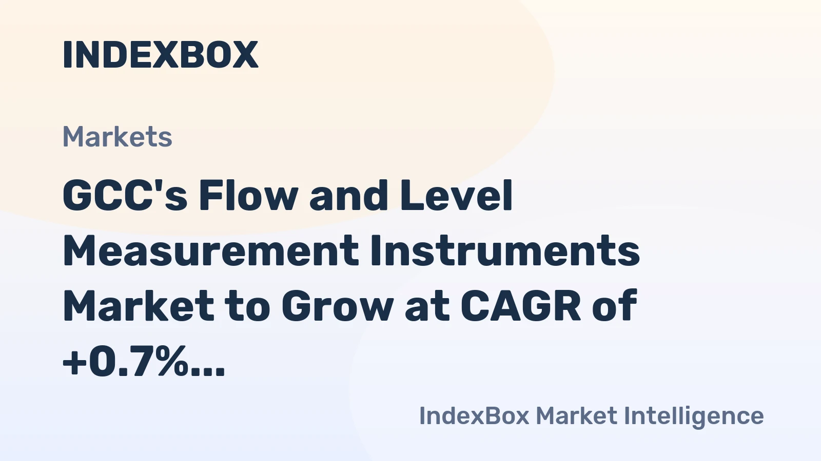 GCC's Flow and Level Measurement Instruments Market to Grow at CAGR of +0.7% by 2035