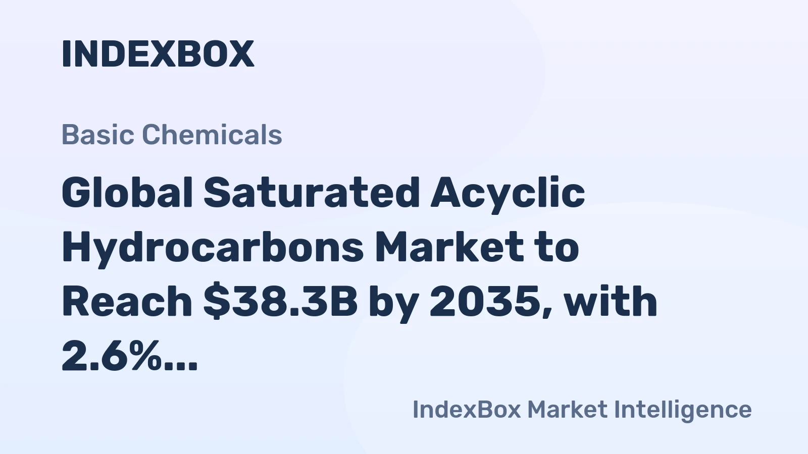 Global Saturated Acyclic Hydrocarbons Market to Reach $38.3B by 2035, with 2.6% CAGR