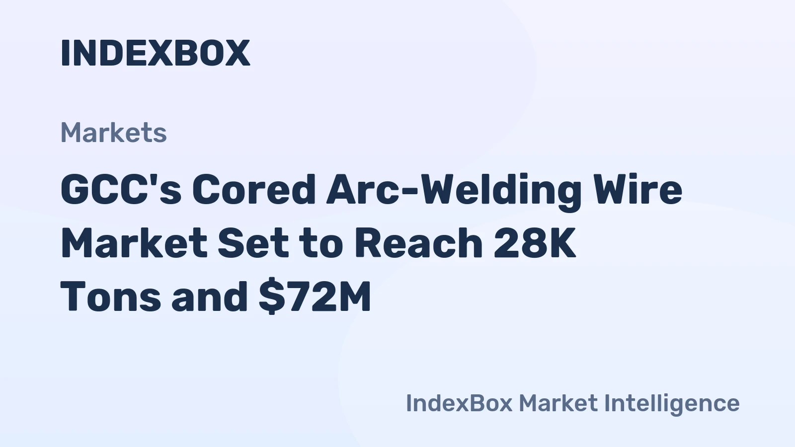 GCC's Cored Arc-Welding Wire Market Set to Reach 28K Tons and $72M