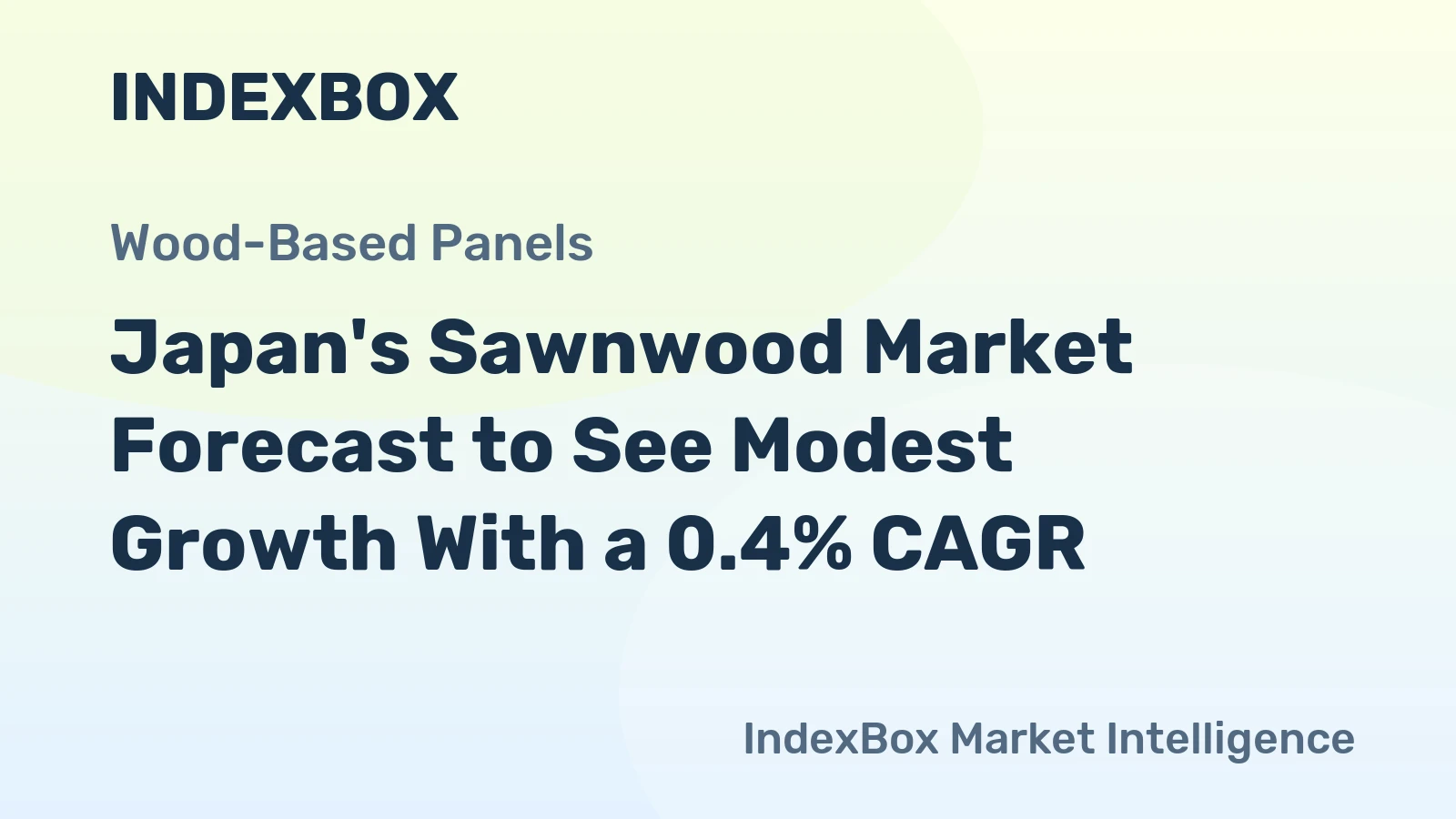 Japan's Sawnwood Market Forecast to See Modest Growth With a 0.4% CAGR