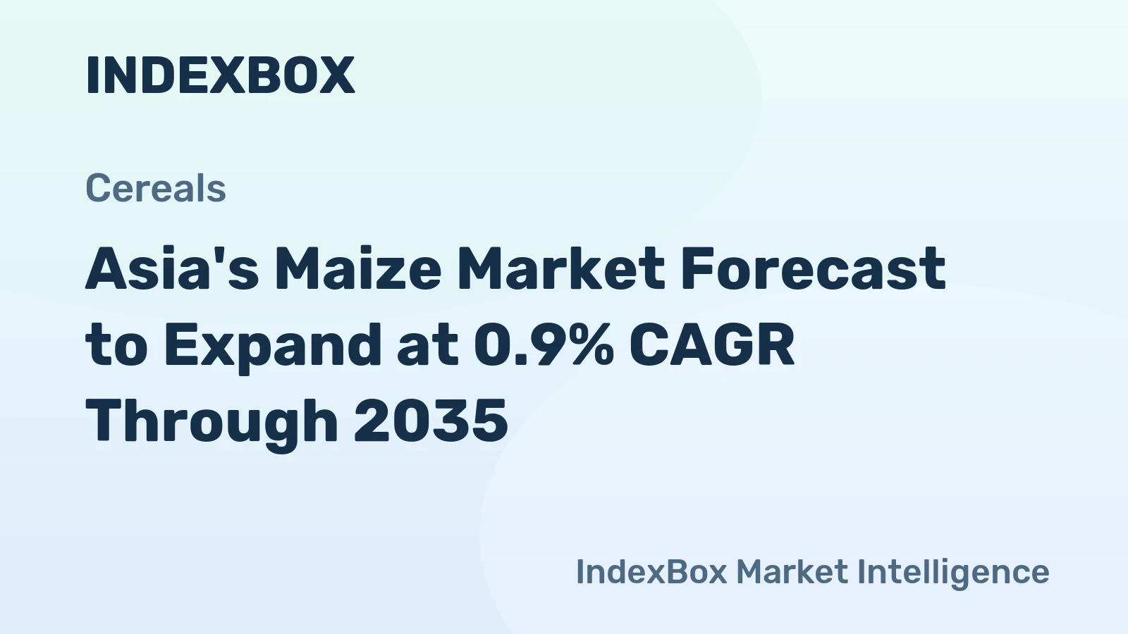 Asia's Maize Market Forecast to Expand at 0.9% CAGR Through 2035