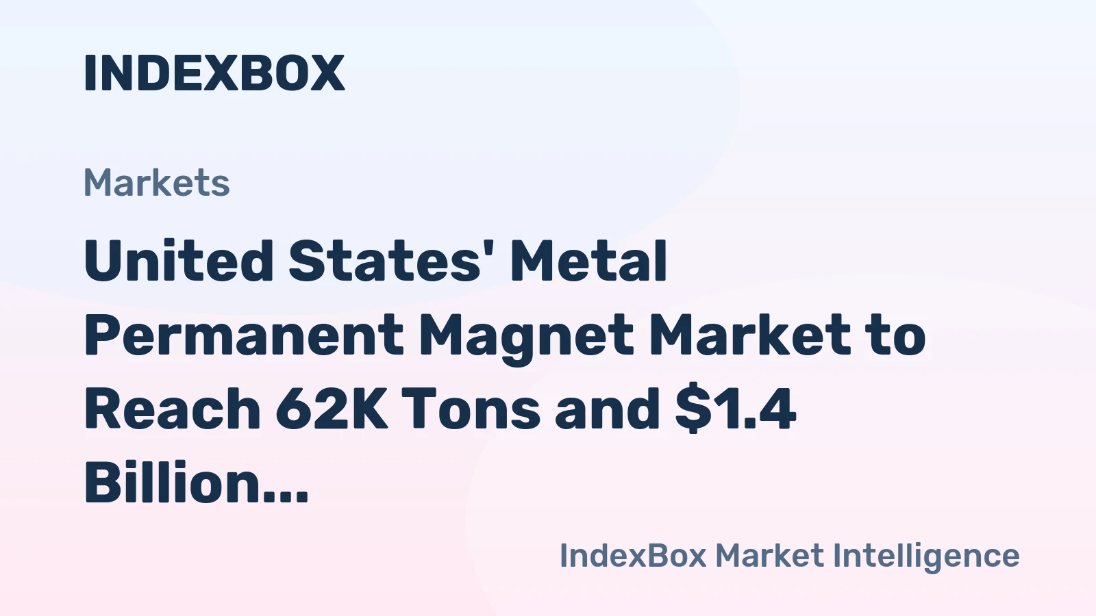 United States' Metal Permanent Magnet Market to Reach 62K Tons and $1.4 Billion by 2035
