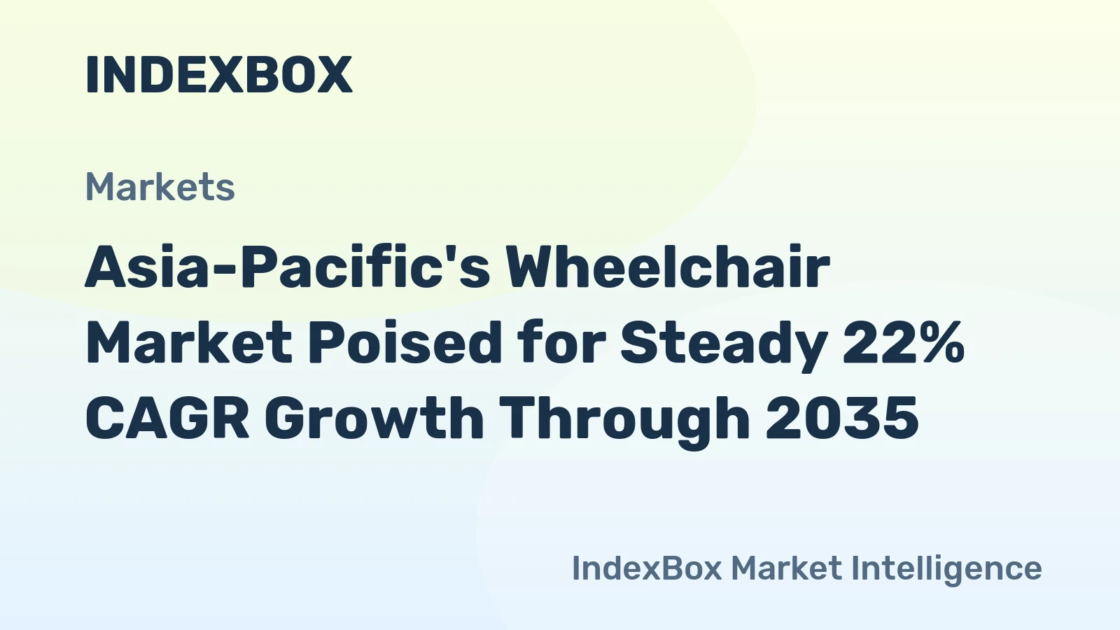 Asia-Pacific's Wheelchair Market Poised for Steady 22% CAGR Growth Through 2035