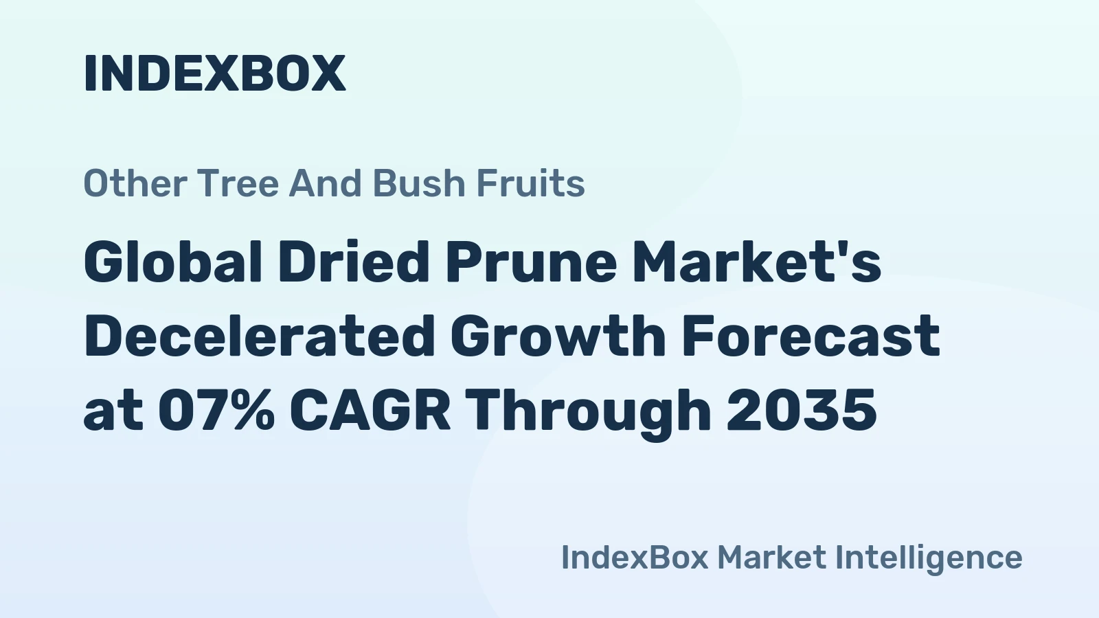 Global Dried Prune Market's Decelerated Growth Forecast at 07% CAGR Through 2035