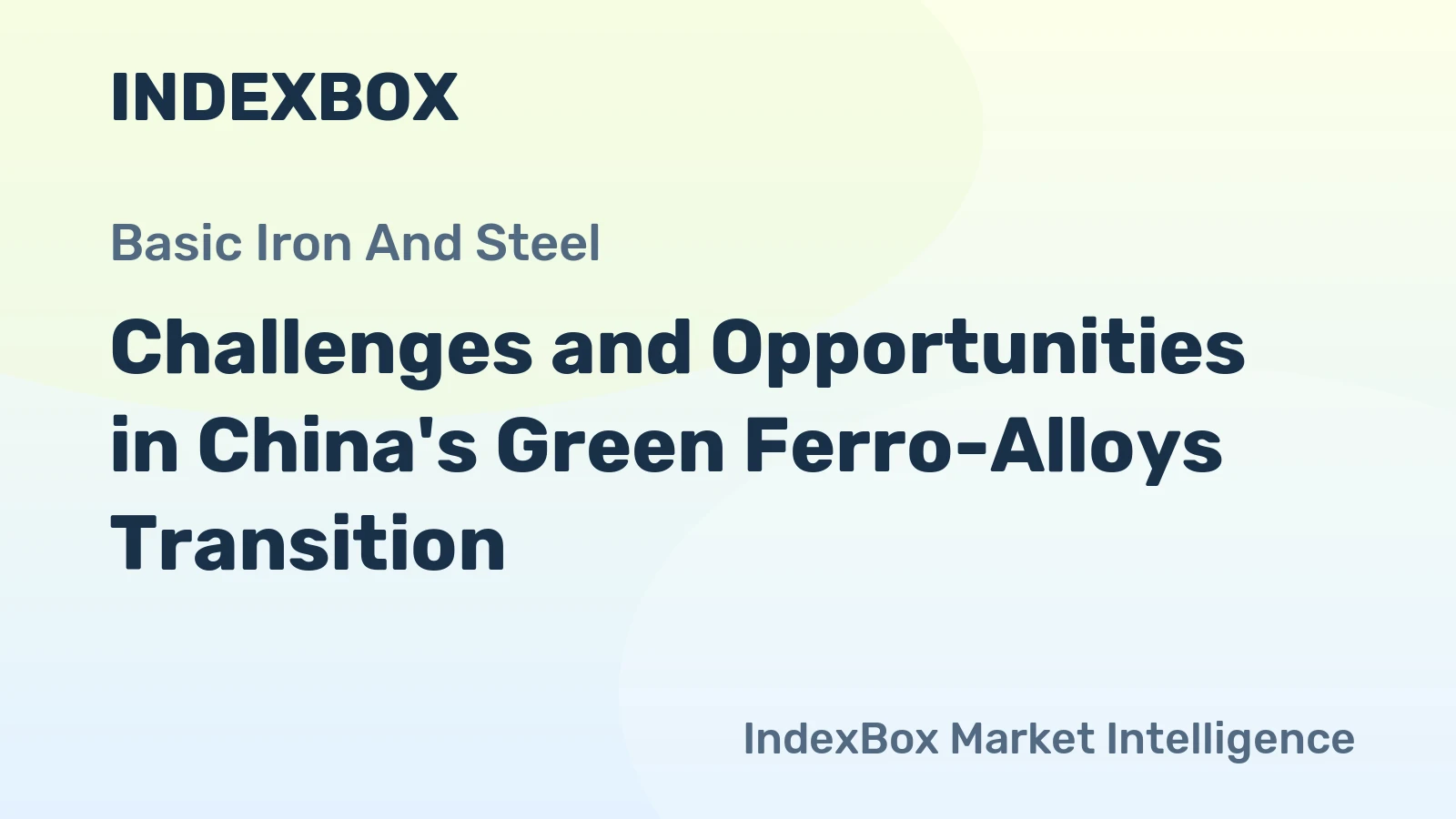 Challenges and Opportunities in China's Green Ferro-Alloys Transition