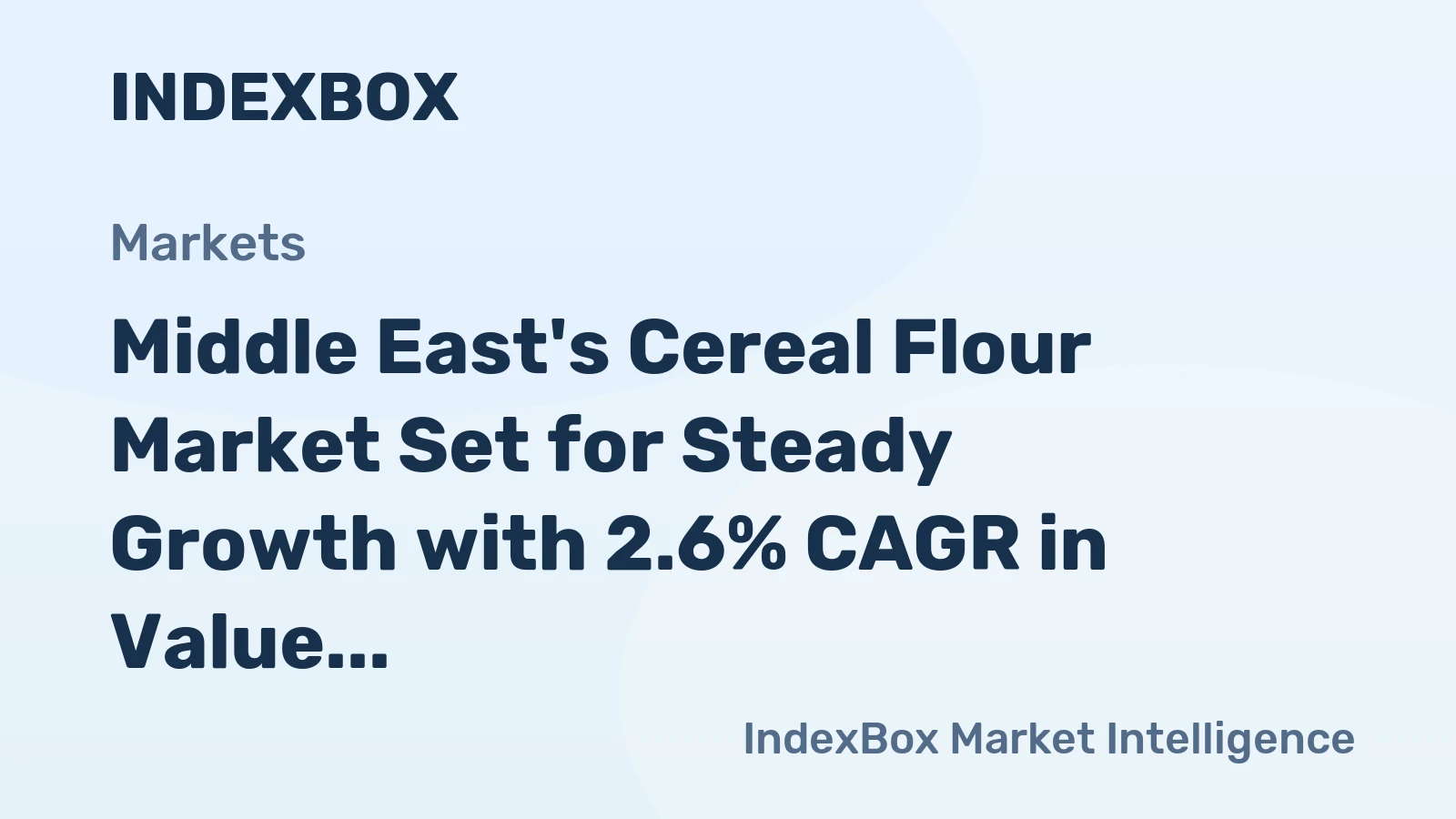Middle East's Cereal Flour Market Set for Steady Growth with 2.6% CAGR in Value Through 2035