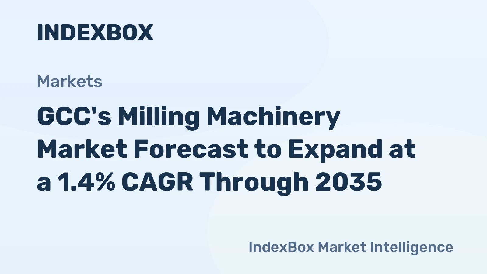 GCC's Milling Machinery Market Forecast to Expand at a 1.4% CAGR Through 2035