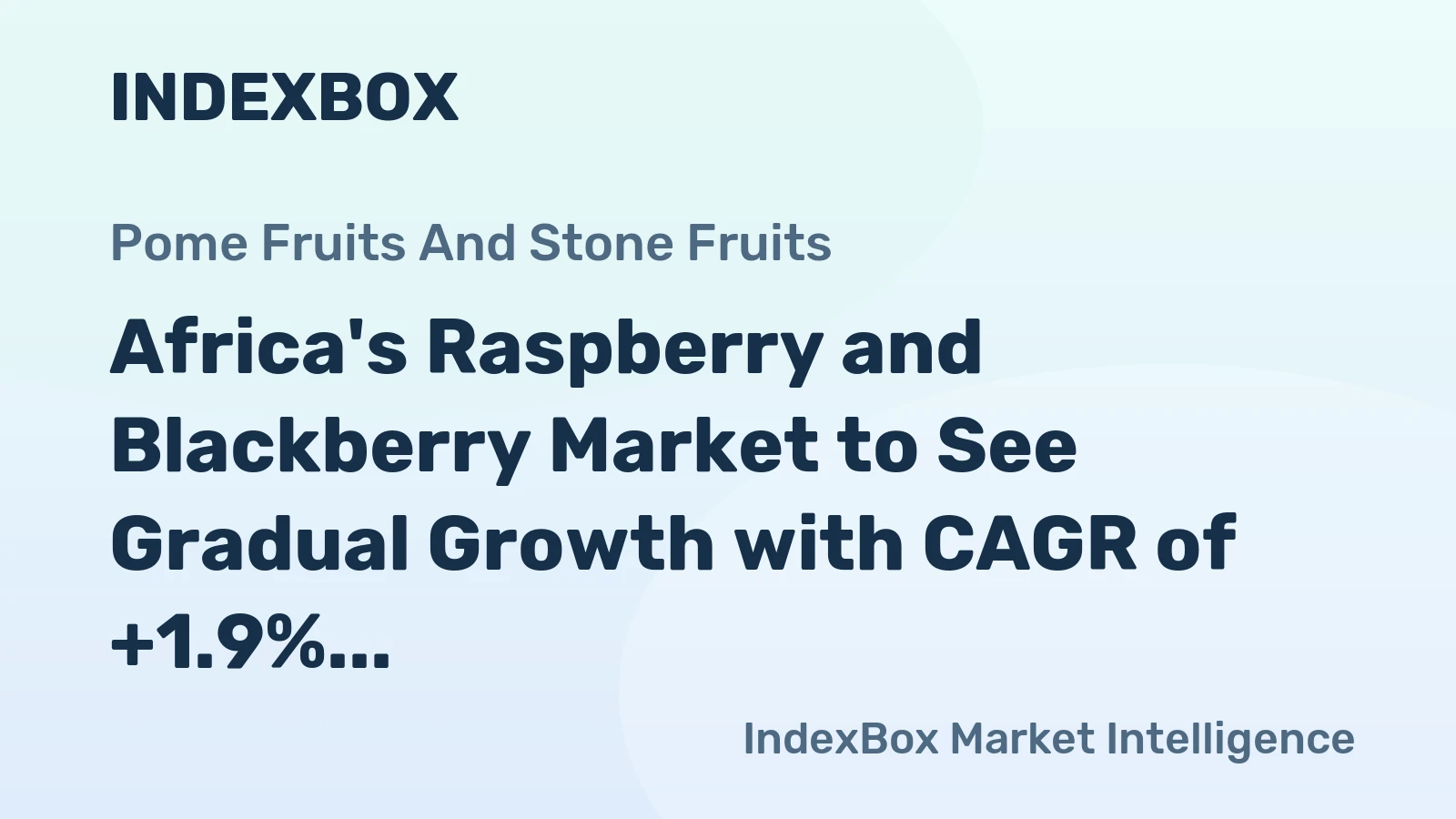 Africa's Raspberry and Blackberry Market to See Gradual Growth with CAGR of +1.9%
