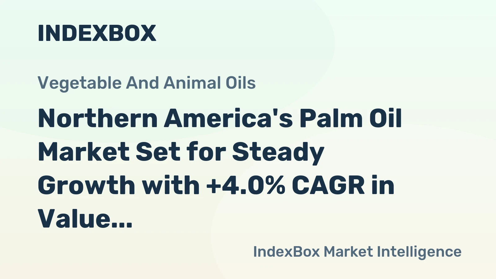 Northern America's Palm Oil Market Set for Steady Growth with +4.0% CAGR in Value Through 2035