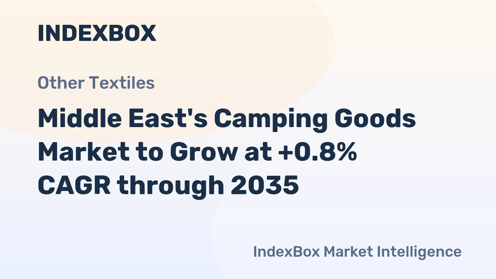 Middle East's Camping Goods Market to Grow at +0.8% CAGR through 2035