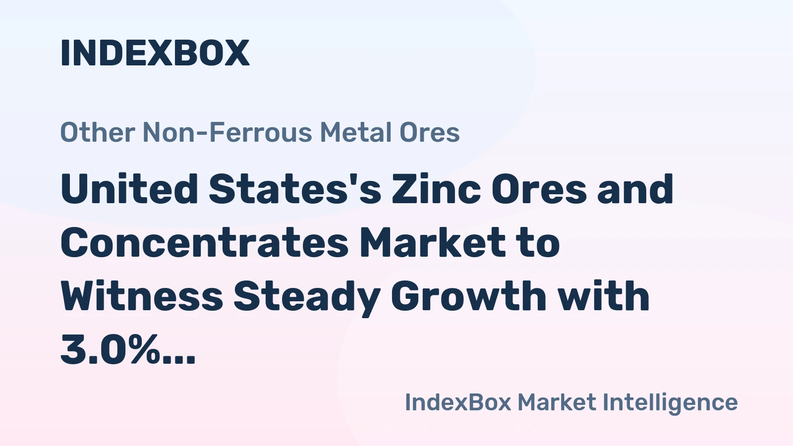 United States's Zinc Ores and Concentrates Market to Witness Steady Growth with 3.0% CAGR