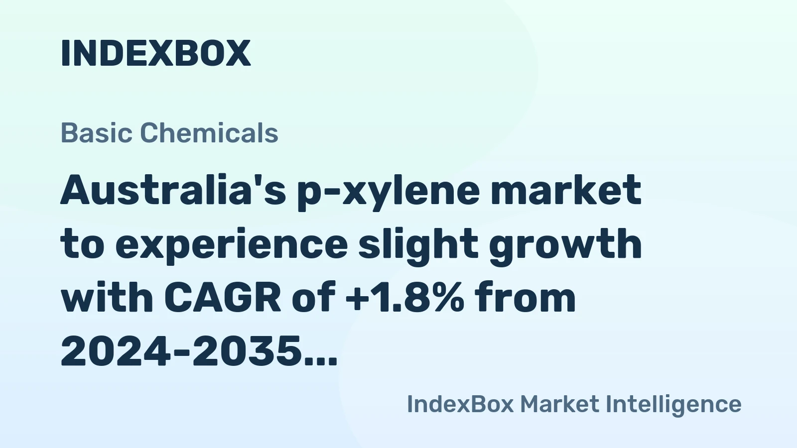 Australia's p-xylene market to experience slight growth with CAGR of +1.8% from 2024-2035