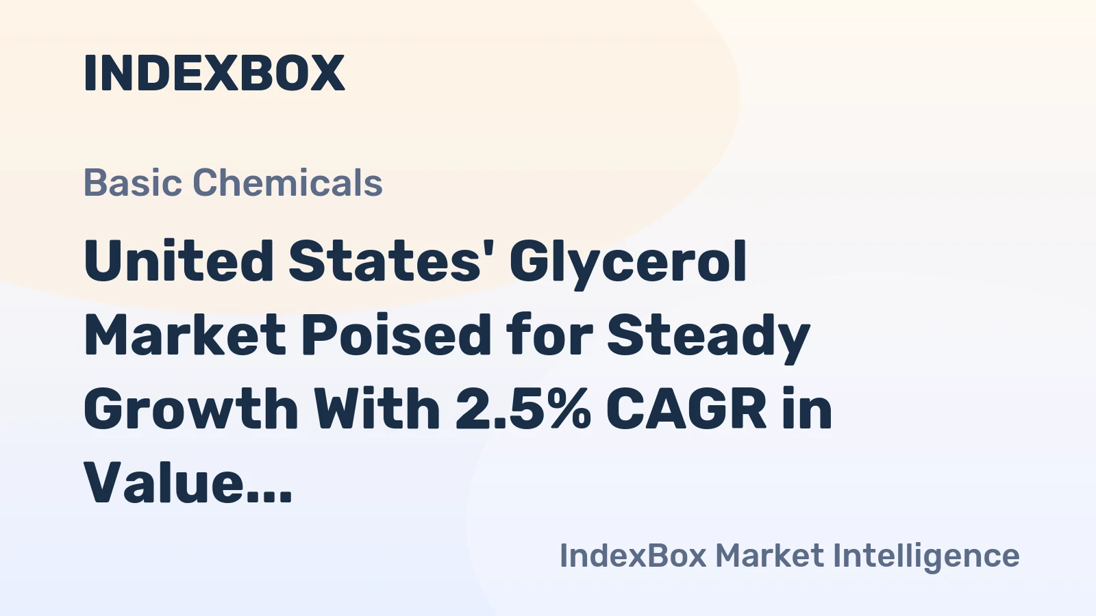 United States' Glycerol Market Poised for Steady Growth With 2.5% CAGR in Value Through 2035
