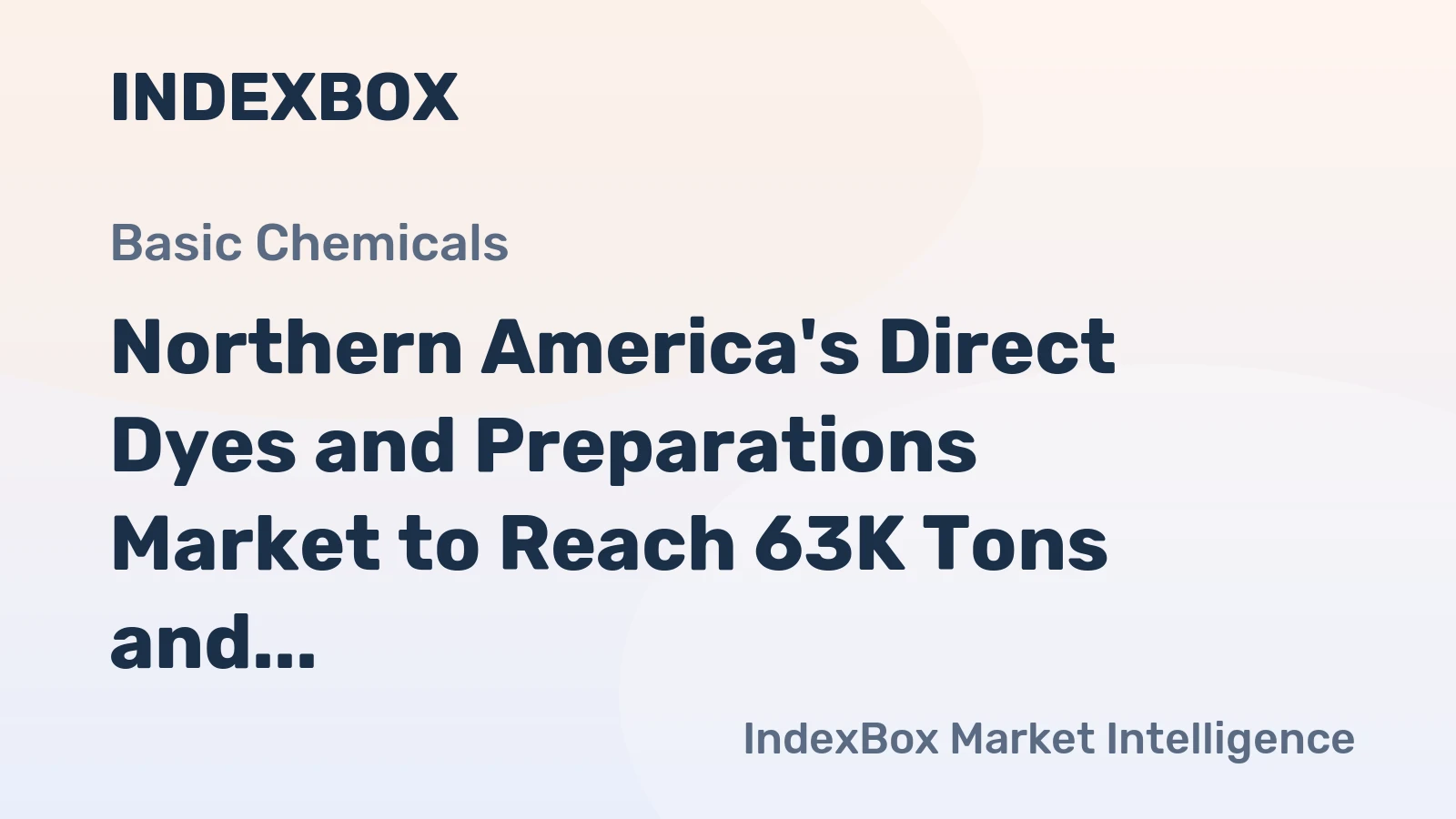 Northern America's Direct Dyes and Preparations Market to Reach 63K Tons and $349M by 2035