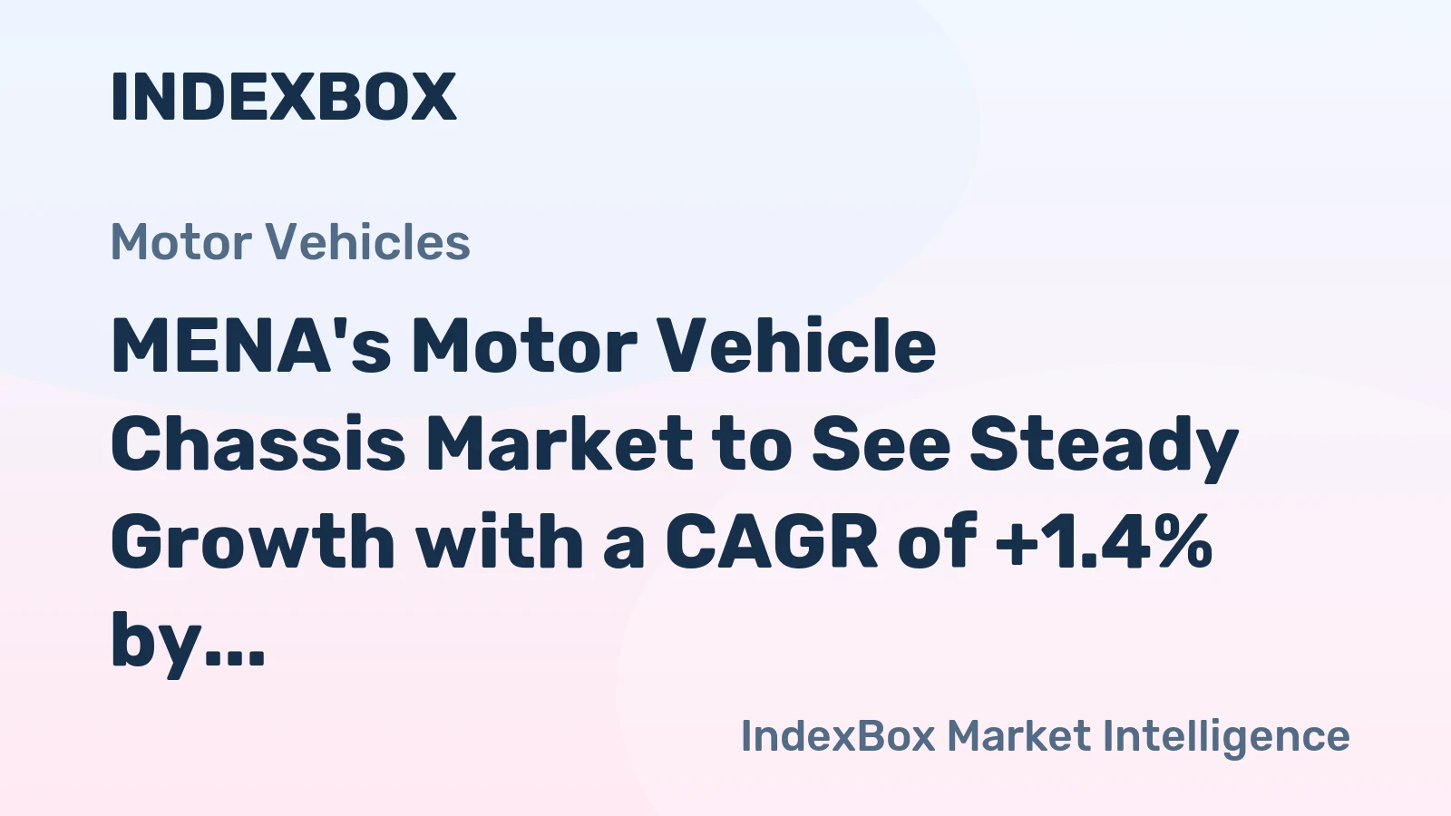 MENA's Motor Vehicle Chassis Market to See Steady Growth with a CAGR of +1.4% by 2035